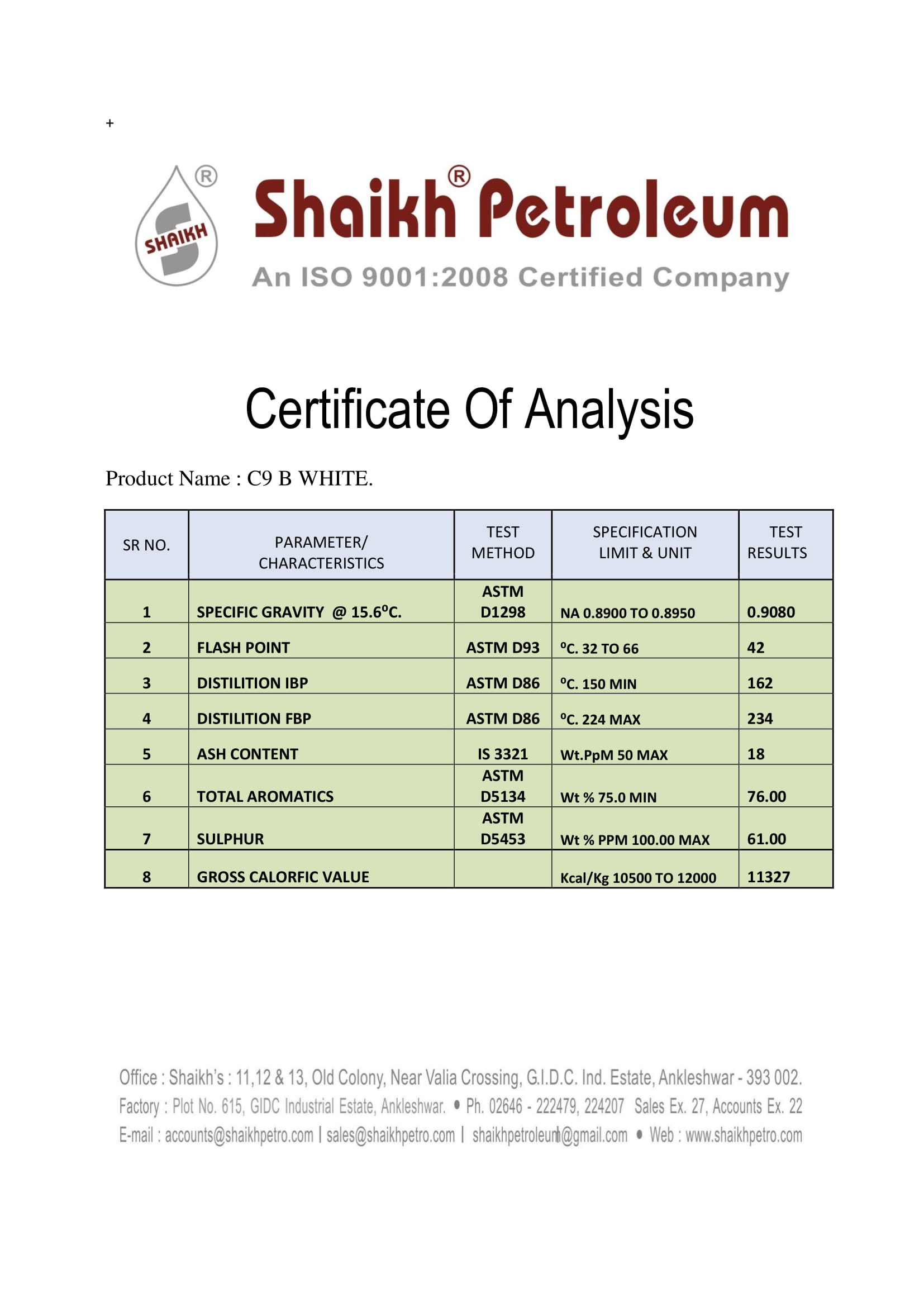 C9 Plus Solvent – Shaikh Petroleum